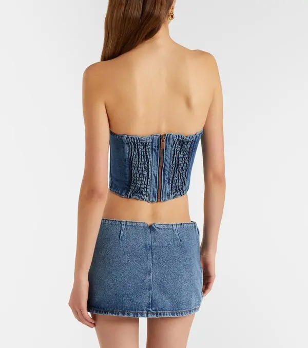 Magda Butrym Denim Bustier Top