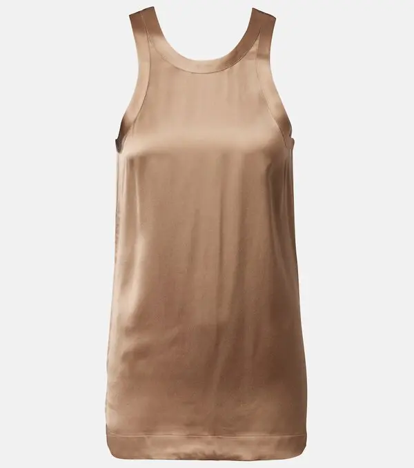 TOTEME Satin Sleeveless Top - Beige