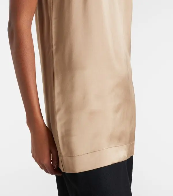 TOTEME Satin Sleeveless Top - Beige
