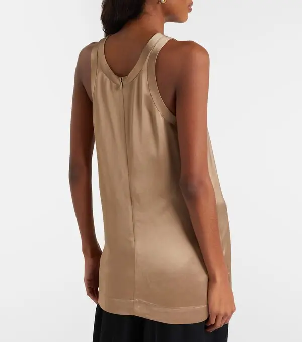 TOTEME Satin Sleeveless Top - Beige