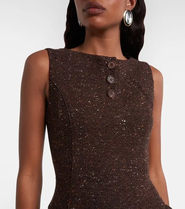 SHUSHU/TONG Knitted Wool-blend Minidress