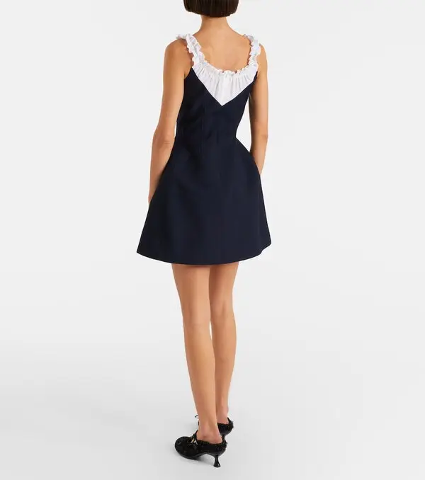 SHUSHU/TONG Ruffled Wool And Silk Minidress