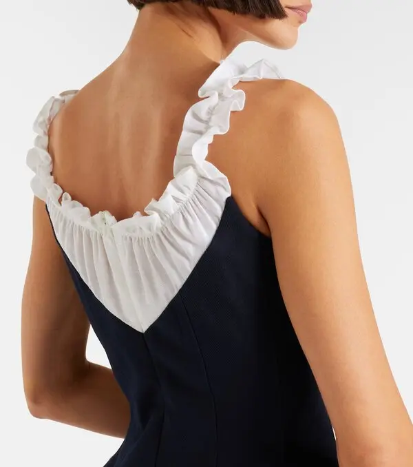 SHUSHU/TONG Ruffled Wool And Silk Minidress