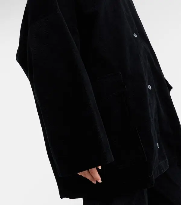 TOTEME Cotton Corduroy Overshirt - Black