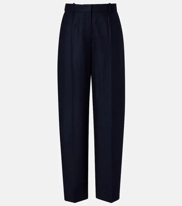 TOTEME Flannel Wide-leg Trousers - Blue