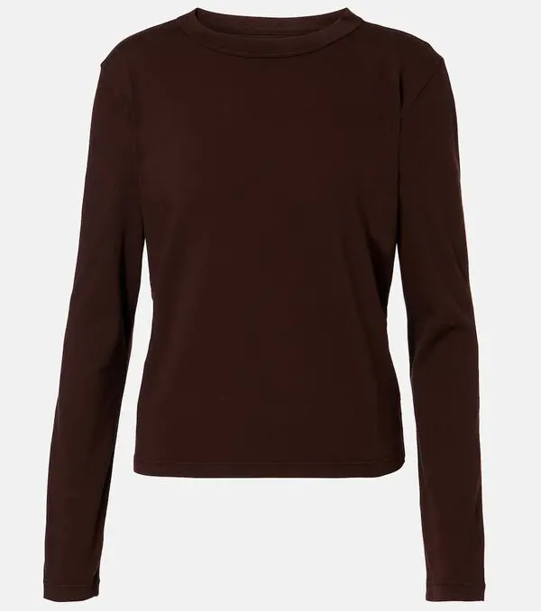 Velvet By Graham & Spencer Susanna Cotton Jersey T-shirt - Brown