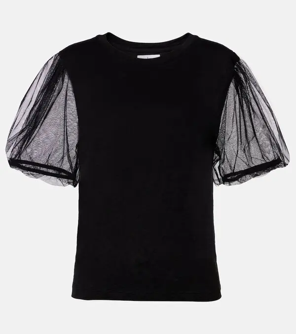 Velvet By Graham & Spencer Justine Cotton Top - Black