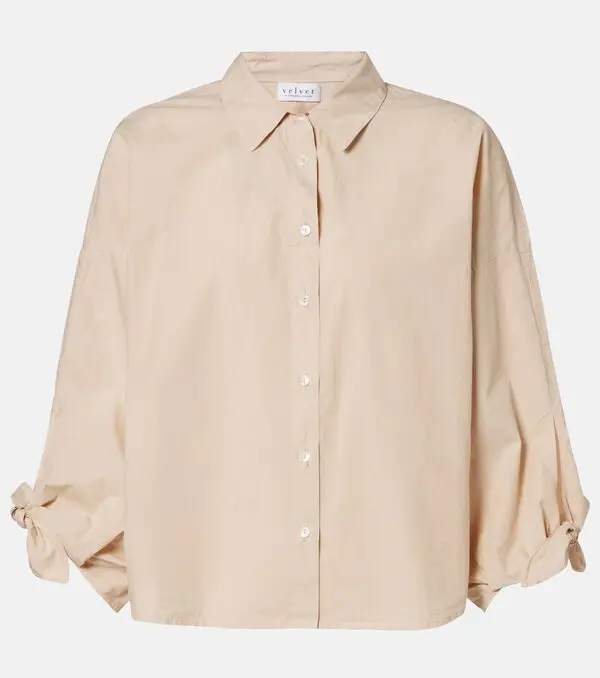 Velvet By Graham & Spencer Arlette Cotton Shirt - Beige