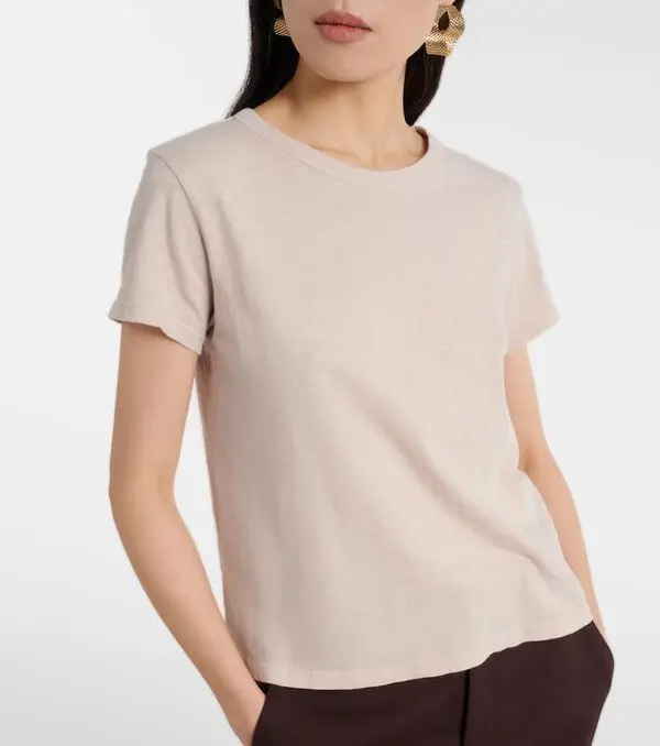 Velvet By Graham & Spencer Marika Cotton Jersey T-shirt - Beige