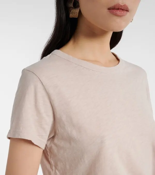 Velvet By Graham & Spencer Marika Cotton Jersey T-shirt - Beige