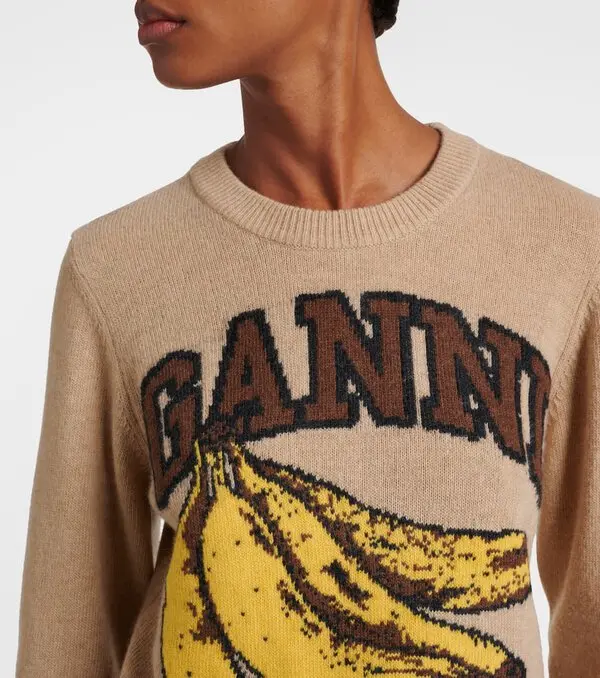 GANNI Logo Intarsia Sweater
