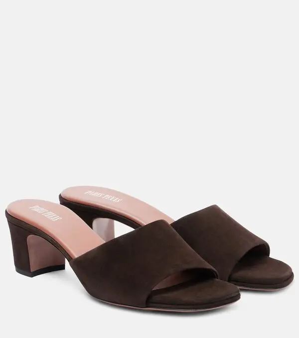 Paris Texas Ava Suede Mules - Brown