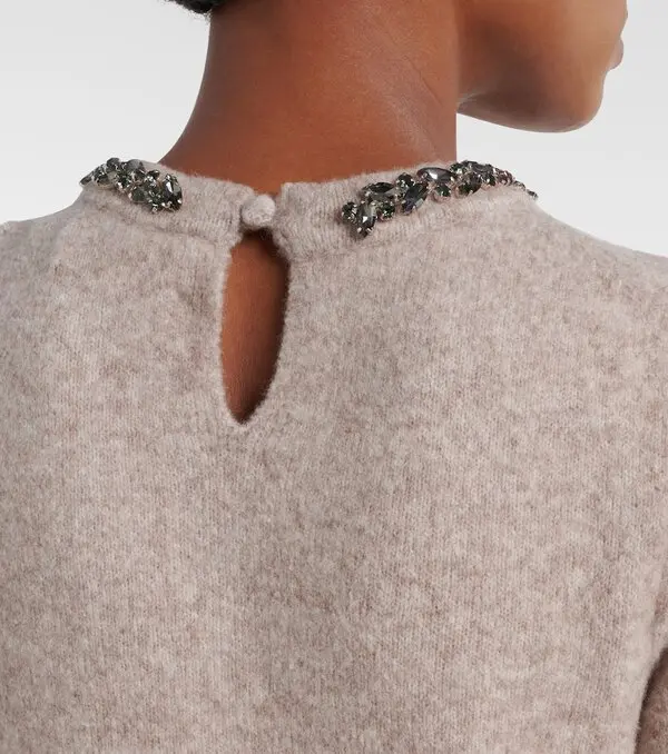 Velvet By Graham & Spencer Briana Embellished Wool-blend Top