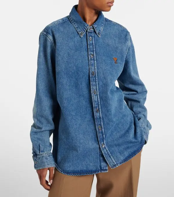 AMI Paris De Cœur Denim Shirt