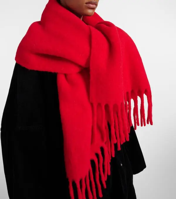 TOTEME Alpaca-blend Scarf - Red