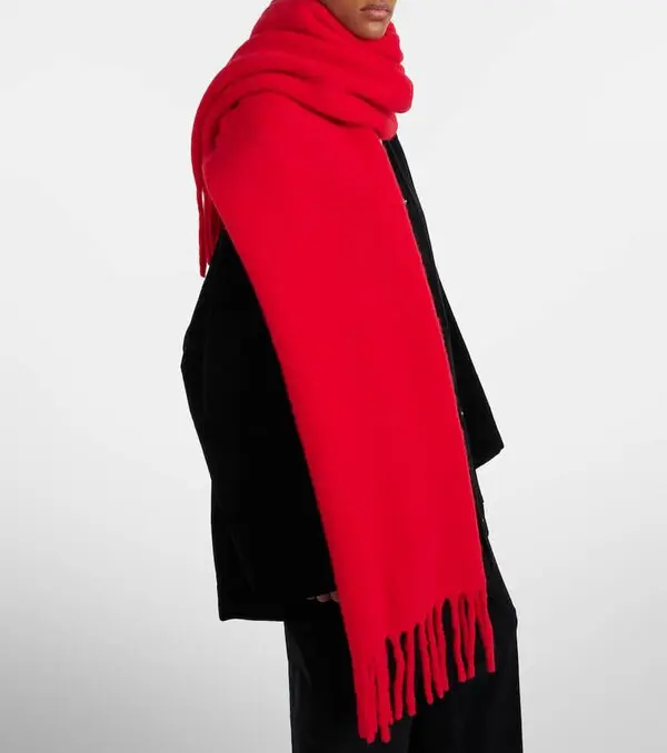 TOTEME Alpaca-blend Scarf - Red