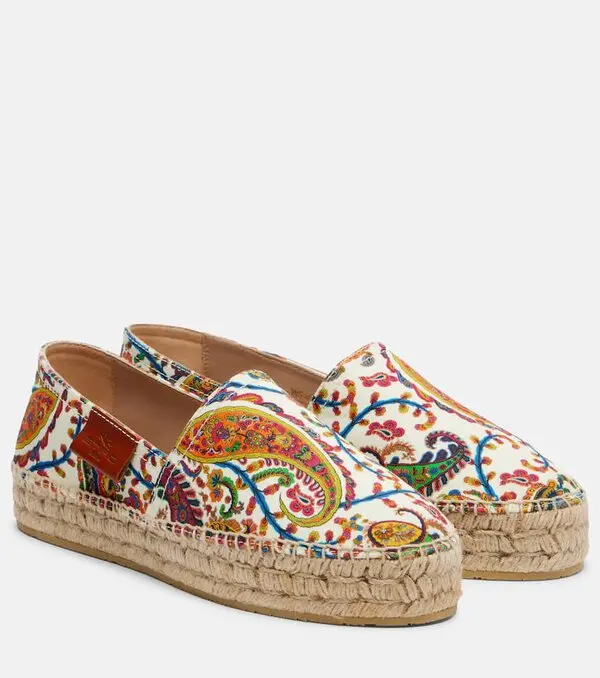 Etro Paisley Canvas Espadrilles - Multicoloured