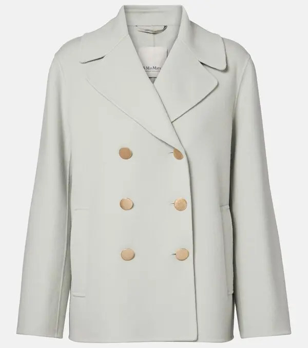 Max Mara Margot Double-breasted Virgin Wool Jacket - Green