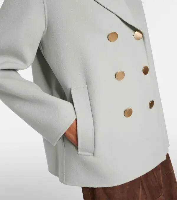 Max Mara Margot Double-breasted Virgin Wool Jacket - Green