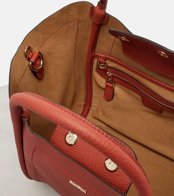Max Mara Marine Small Leather Tote Bag - Brown