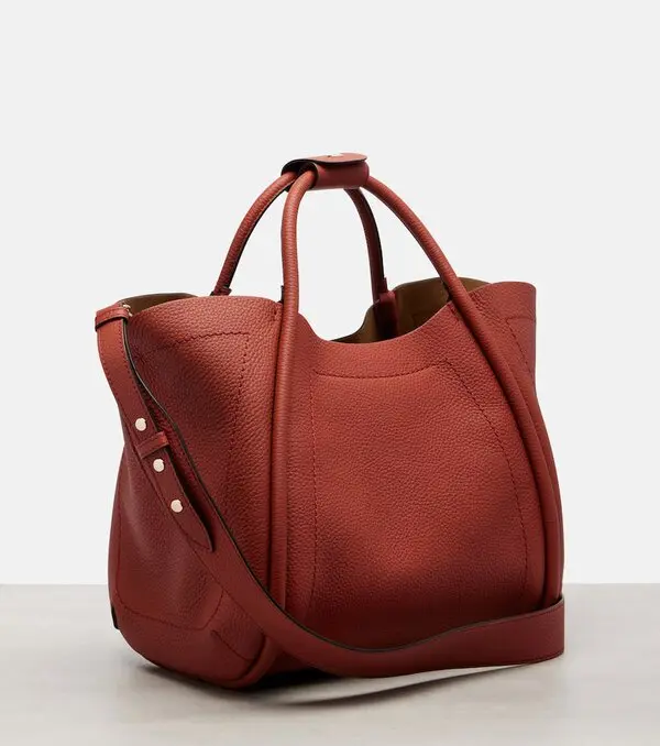 Max Mara Marine Small Leather Tote Bag - Brown