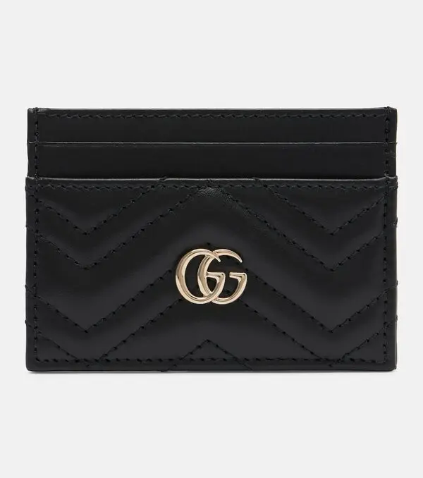 Gucci Gg Marmont Leather Card Holder - Black