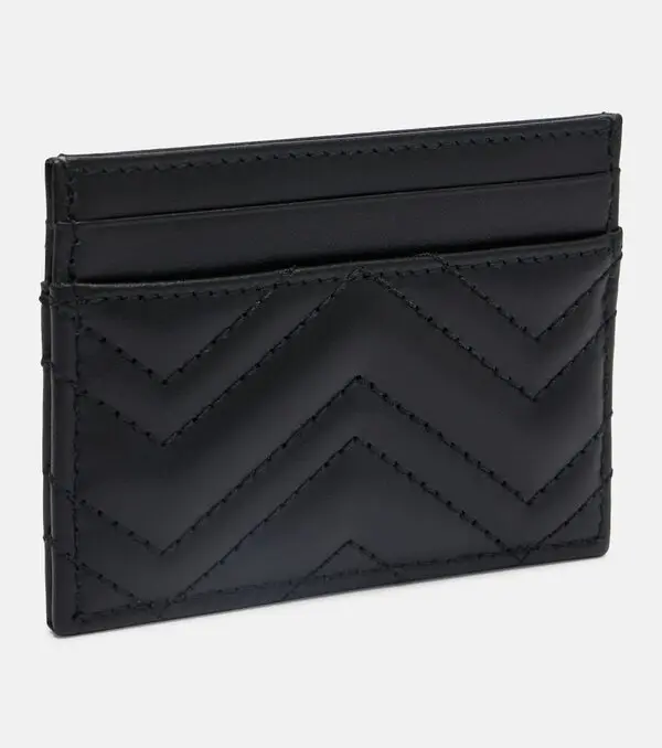 Gucci Gg Marmont Leather Card Holder - Black