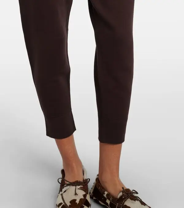NILI LOTAN Nolan Cotton Sweatpants - Brown