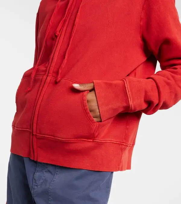 NILI LOTAN Callie Cotton Hoodie - Red