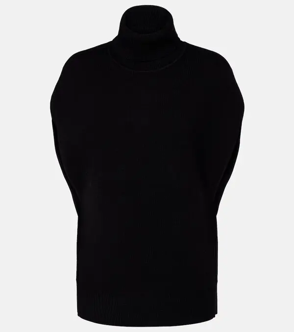 TOTEME Wool-blend Rollneck Top - Black