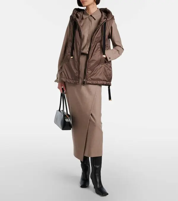 Max Mara The Cube Greengo Padded Vest - Brown