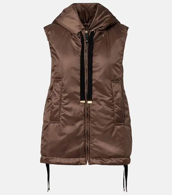 Max Mara The Cube Greengo Padded Vest - Brown