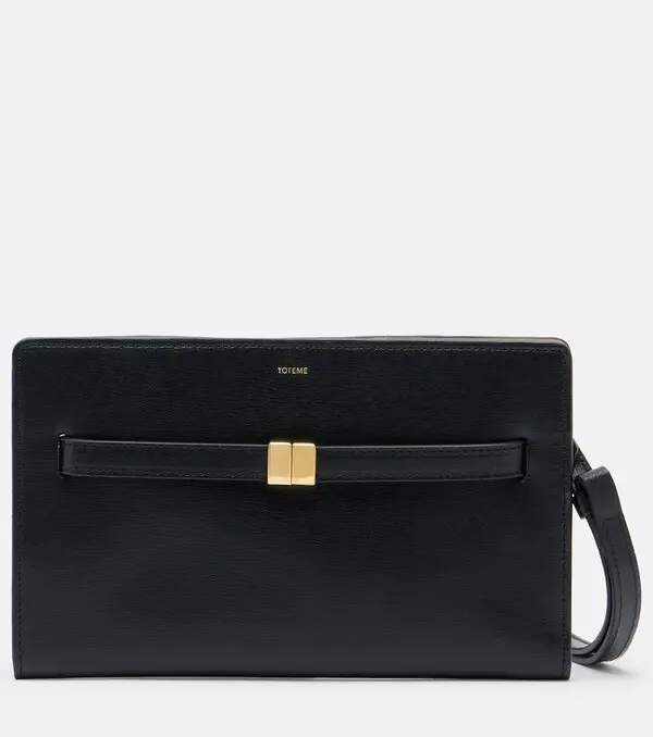TOTEME Leather Crossbody Bag - Black