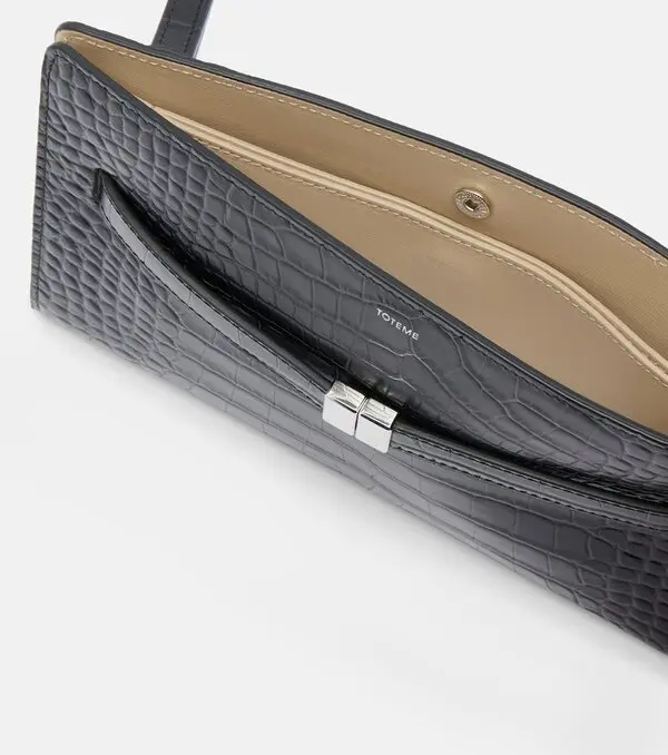 TOTEME Leather Crossbody Bag - Black