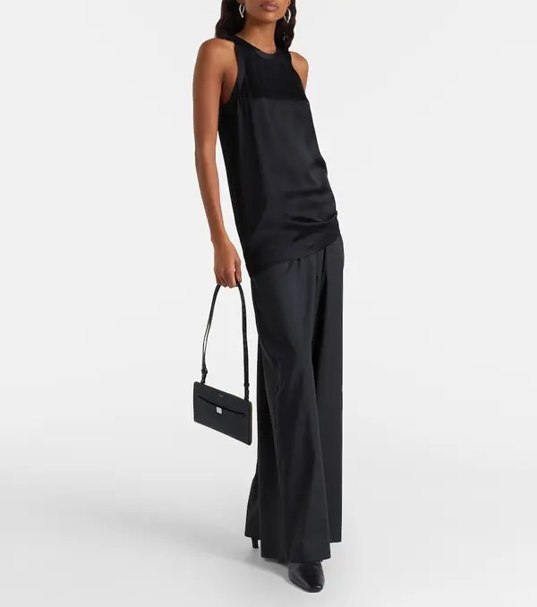 TOTEME Leather Crossbody Bag - Black