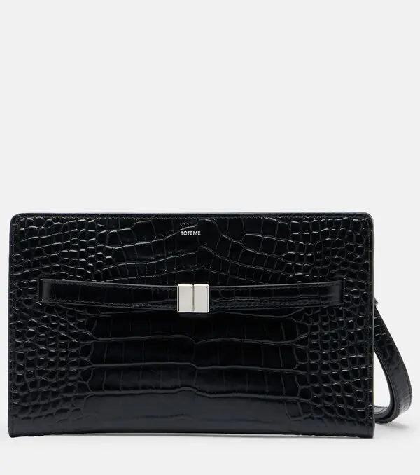TOTEME Leather Crossbody Bag - Black