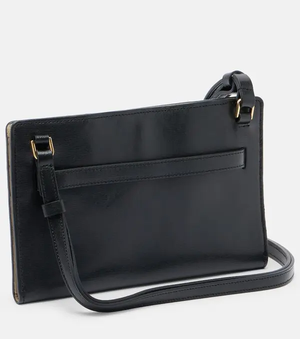 TOTEME Small Leather Crossbody Bag - Black