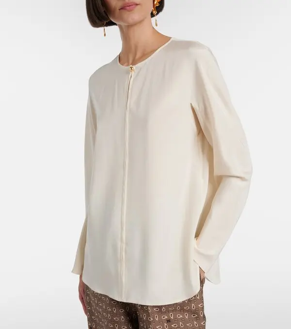 Max Mara Mitico Silk-blend Cady Top
