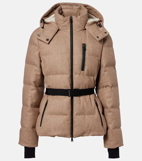 Brunello Cucinelli Virgin Wool Flannel Down Jacket - Beige