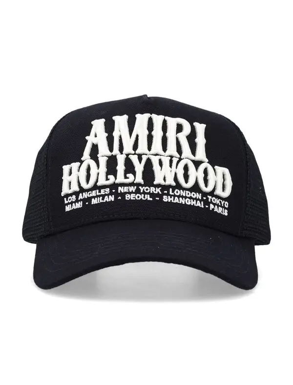 Amiri Hollywood Trucker Hat - Black
