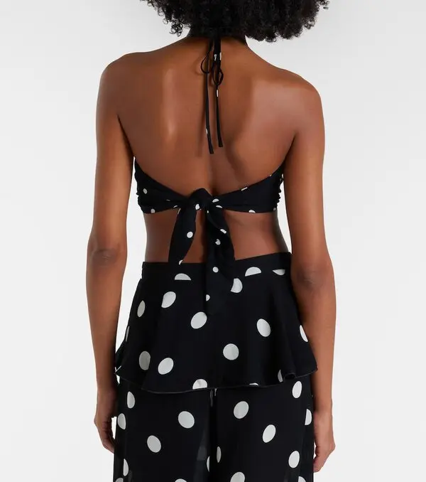 ADRIANA DEGREAS Polka Dot Bandeau Bikini Top