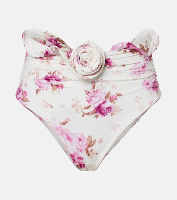 Magda Butrym Floral-appliqué Bikini Bottom - White