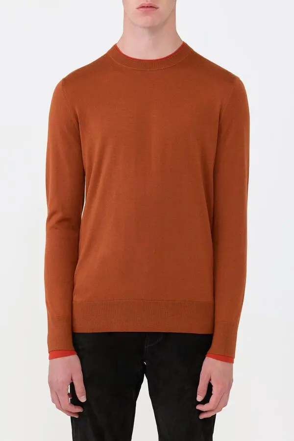 Gabriela Hearst Wells Reversible Cashmere Silk Knit Sweater - Rust/antilope Orange