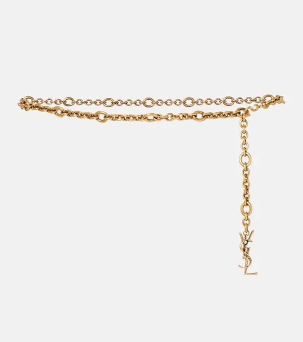 Saint Laurent Cassandre Chain Belt - Gold