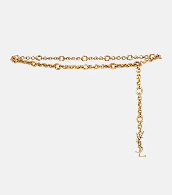 Saint Laurent Cassandre Chain Belt - Gold