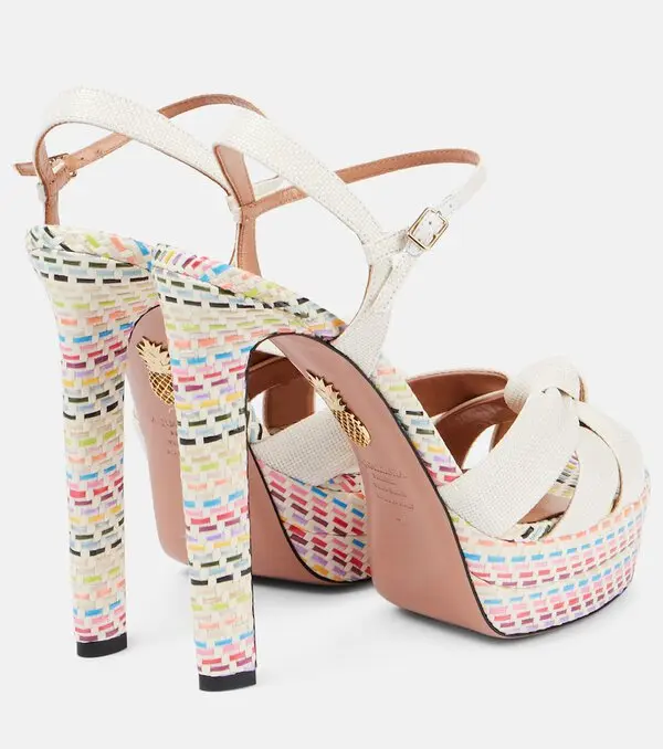 AQUAZZURA Divine 130 Platform Sandals - Multicoloured