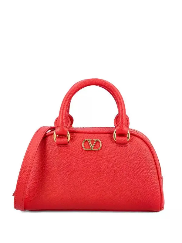Valentino Garavani Vlogo Signature Mini Bowling Bag - Red