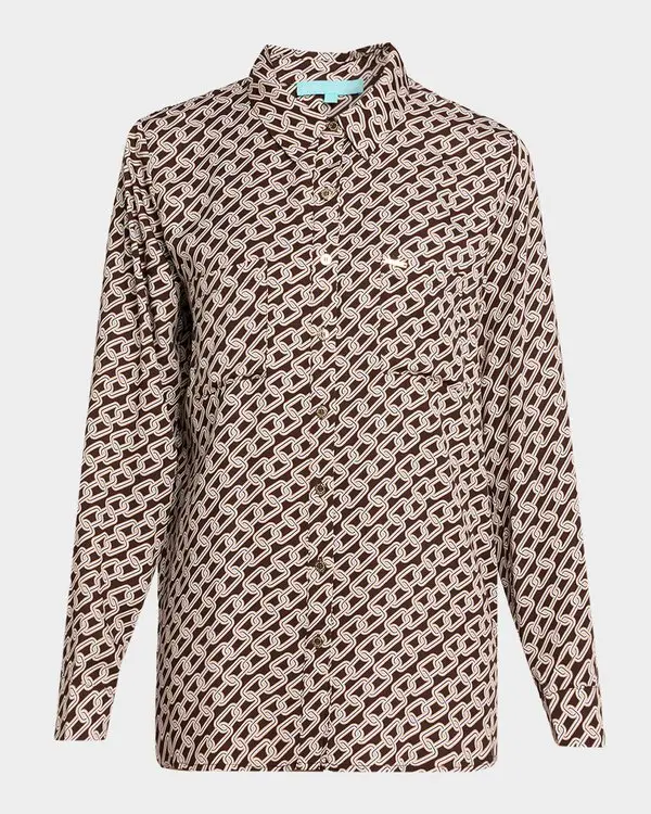 Melissa Odabash Millie Printed Shirt - Chain