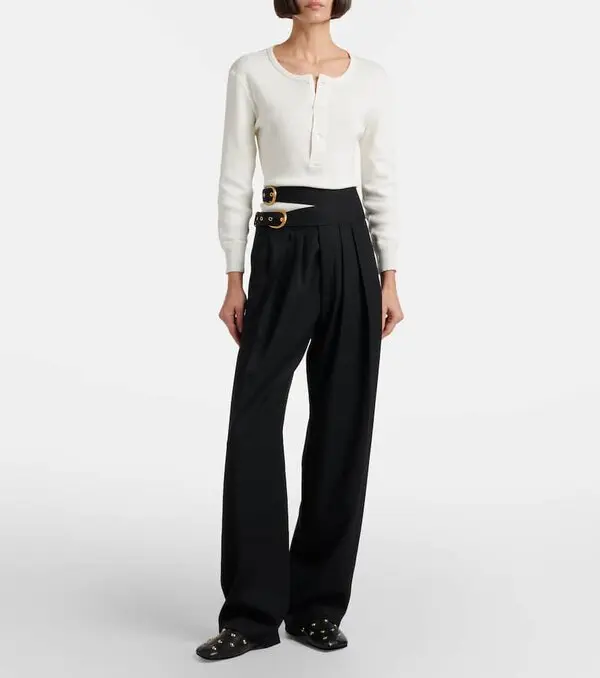 Chloé Virgin Wool Wide-leg Pants
