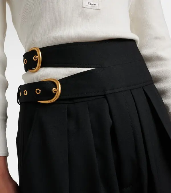 Chloé Virgin Wool Wide-leg Pants